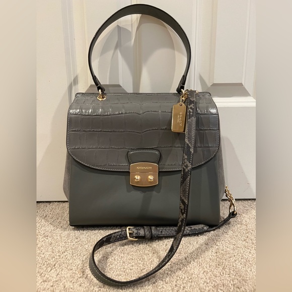 Coach | Bags | Coach Avary Flap Carryall Heather Grey | Poshmark